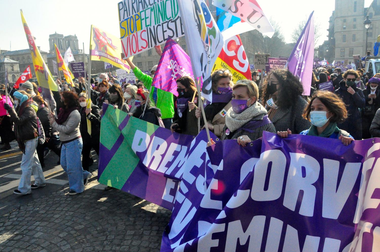 France | Feminist strike and protest, Paris, France (March 8, 2021 ...